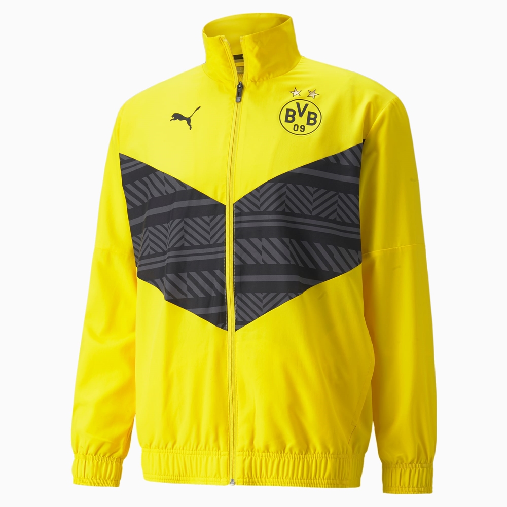Blusa Bvb Prematch Jacket Cyber Yellow - Jaqueta De Treino BVB Football ...